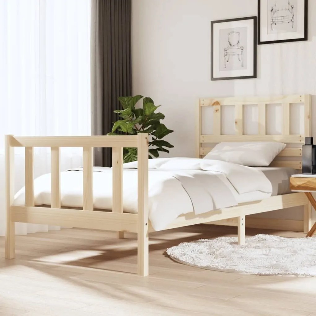 Rám postele 75 x 190 cm Small Single masivní dřevo