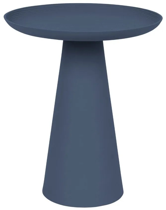 OnaDnes -20% White Label Tmavě modrý kovový odkládací stolek WLL RINGAR 34,5 cm