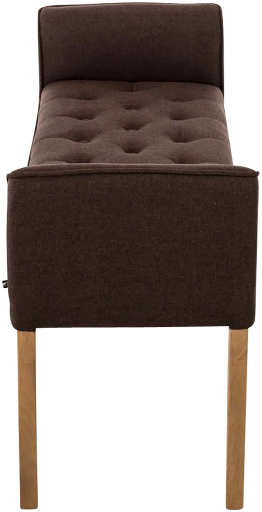 Lavice Cleopatra Chaiselongue látka, nohy antik světlé - Hnědá