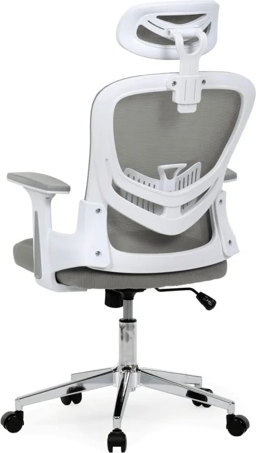 Kancelářská židle KA-K2031 GREY, houpací mechanismus, šedá (64 x 61) cm