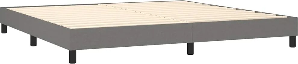 Box spring postel s matrací tmavě šedá 200x200 cm textil 3126350