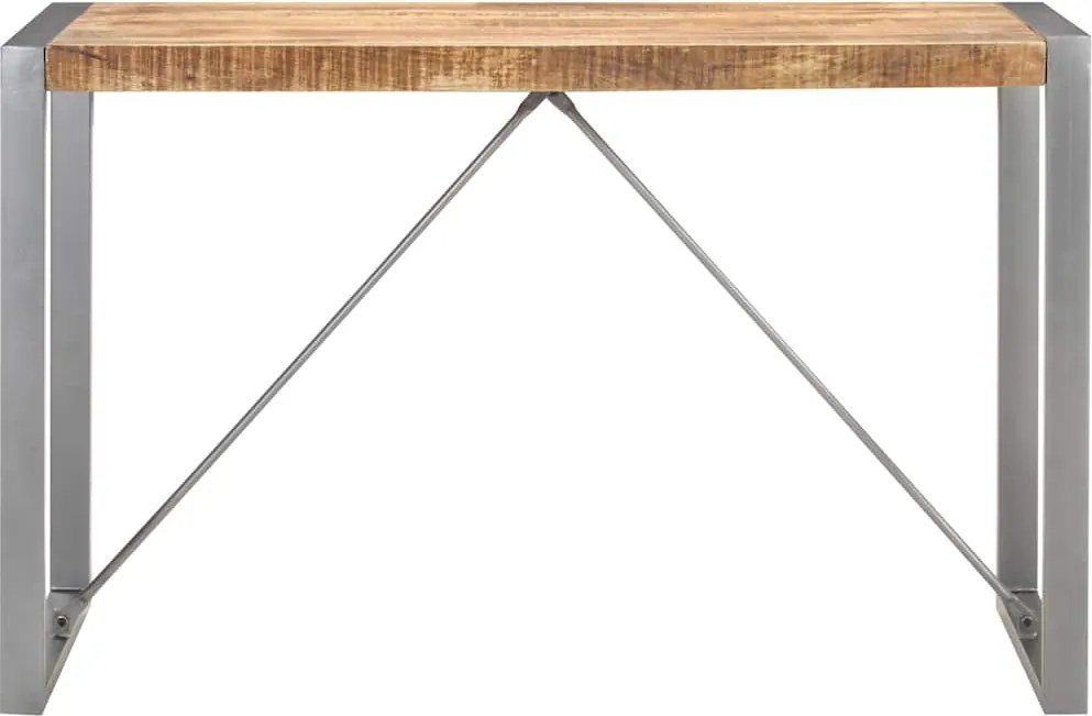 Jídelní stůl 120 x 60 x 75 cm masivní hrubé mangovníkové dřevo 321561