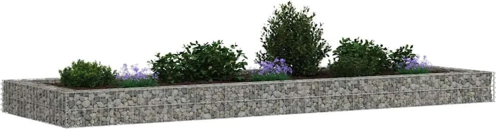 Gabionový vyvýšený záhon pozinkovaná ocel 300 x 100 x 20 cm 151313