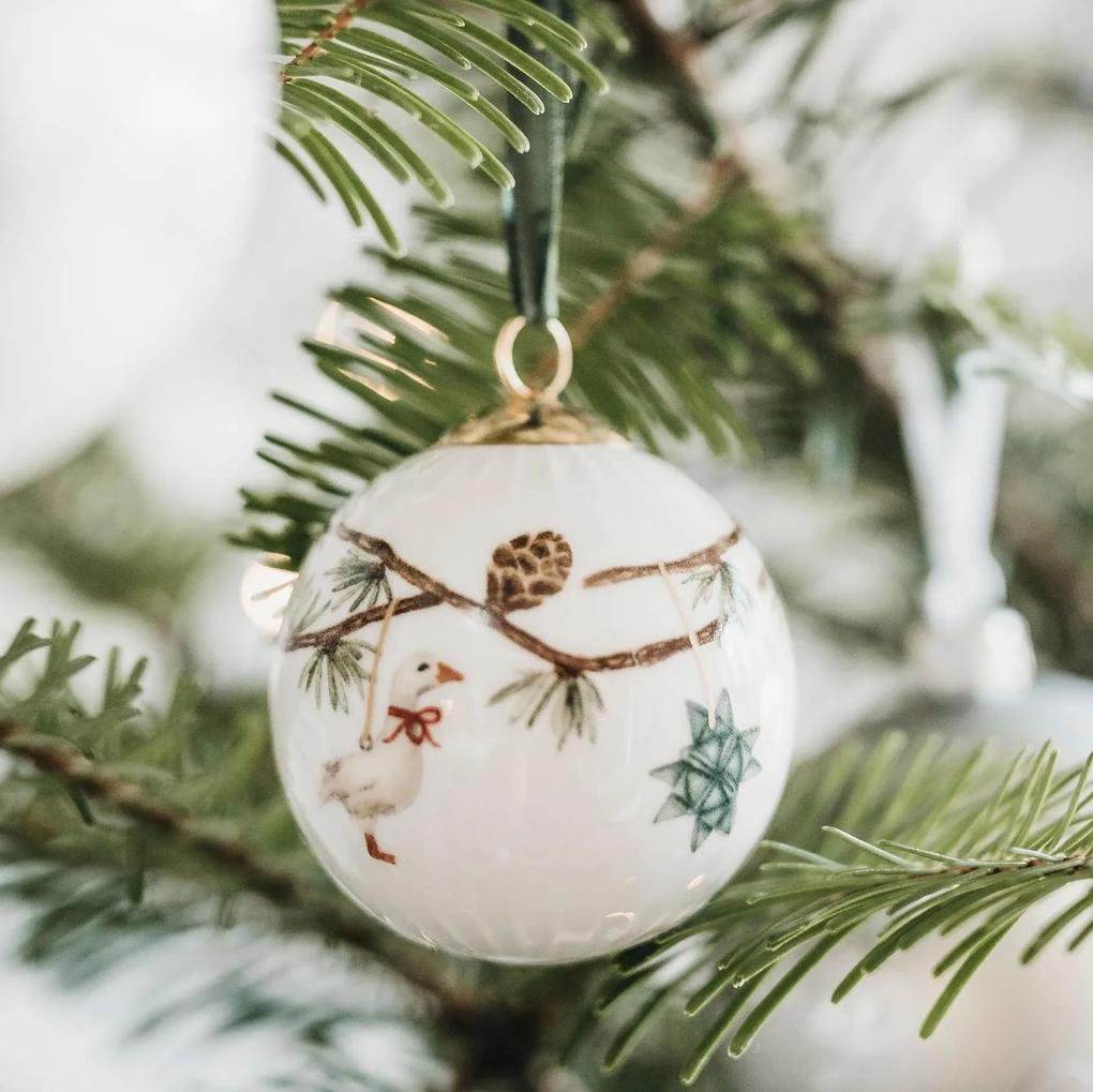 KÄHLER Porcelánová vánoční baňka Hammershøi Christmas 2018, multi barva, porcelán