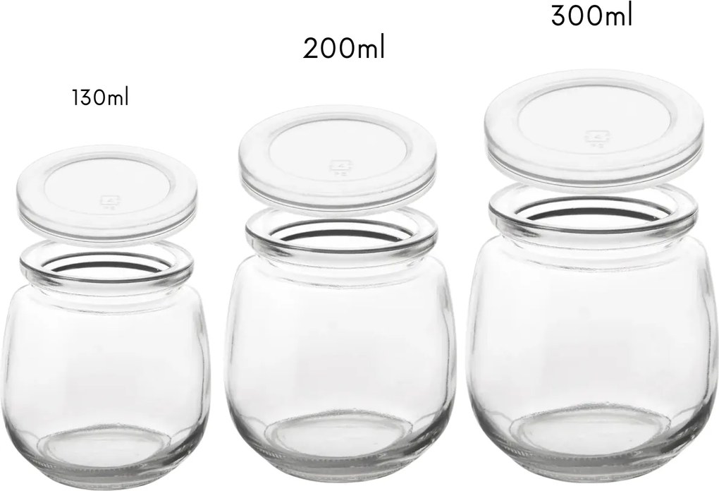 Orion 4 sklenice na jogurt a dezert s víčkem 4ks x 200ml YOGO
