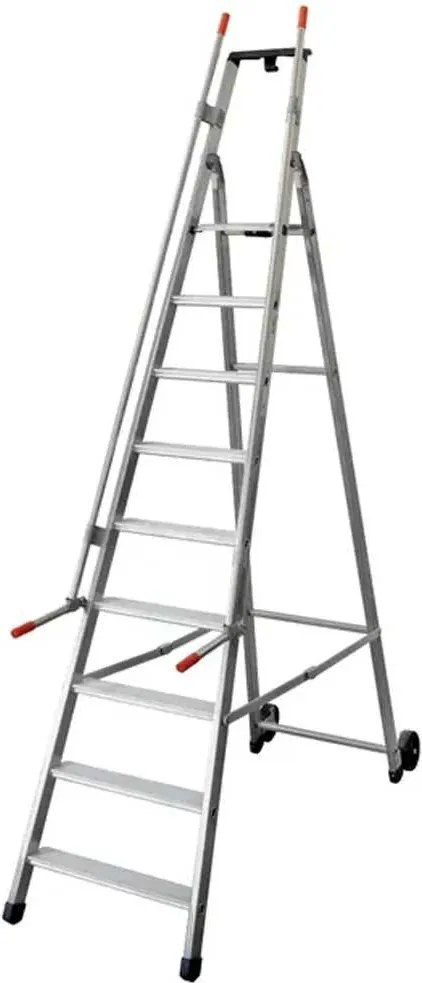 Facal Pojízdné hliníkové schůdky MAYORA 10 stupňů, QM-10A