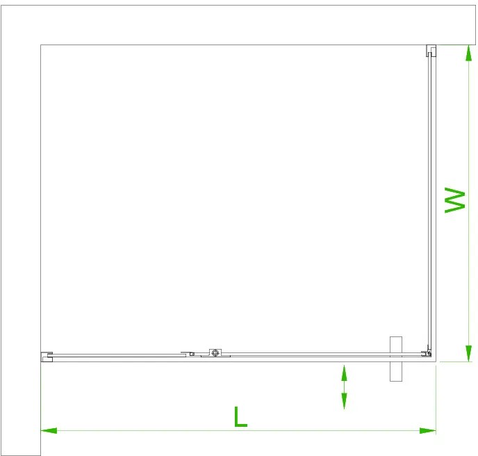 BPS-koupelny Obdélníkový sprchový kout HYD-OK12CS 120x80 černá/transparent - bez vaničky