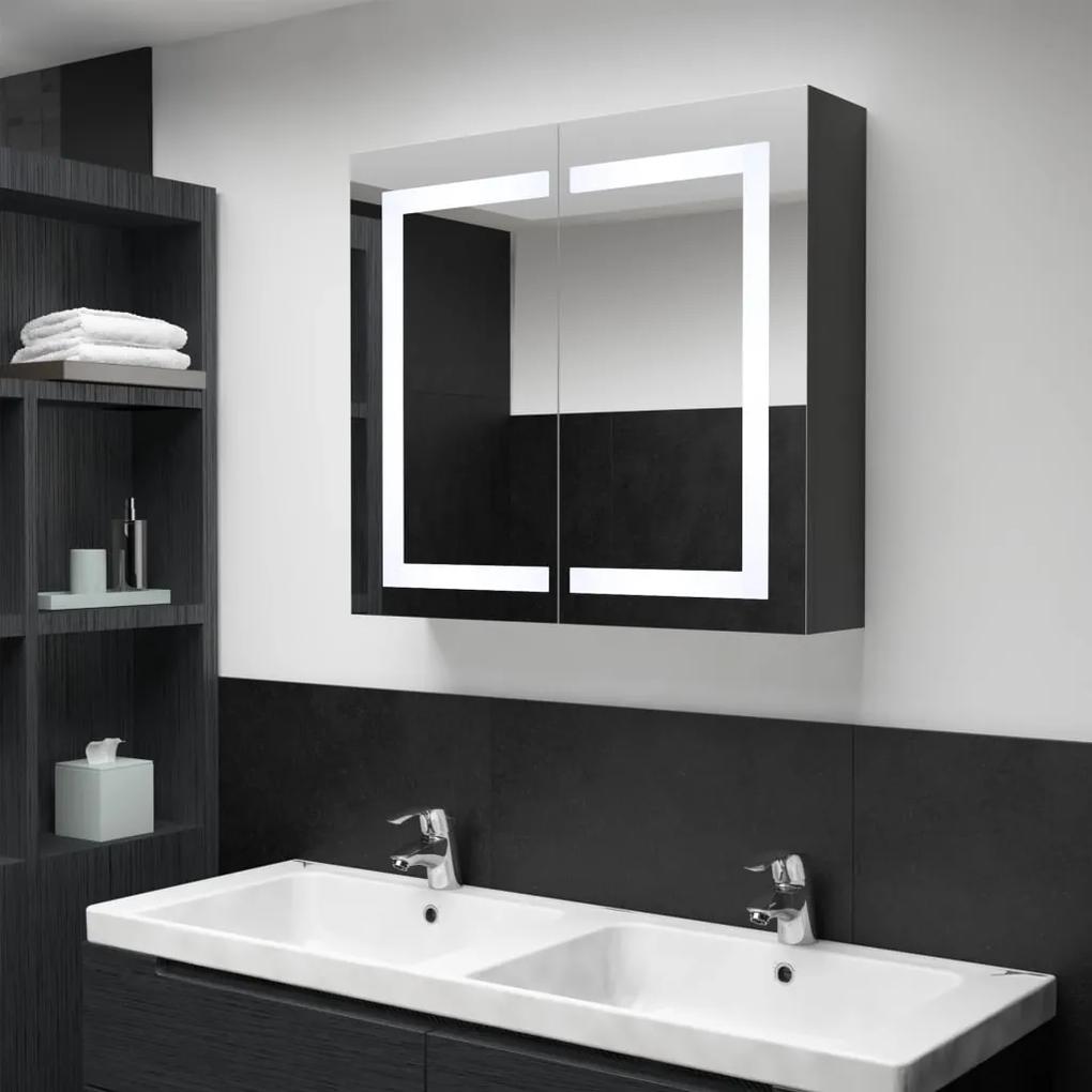 325545 vidaXL LED koupelnová zrcadlová skříňka 80 x 12,2 x 68 cm