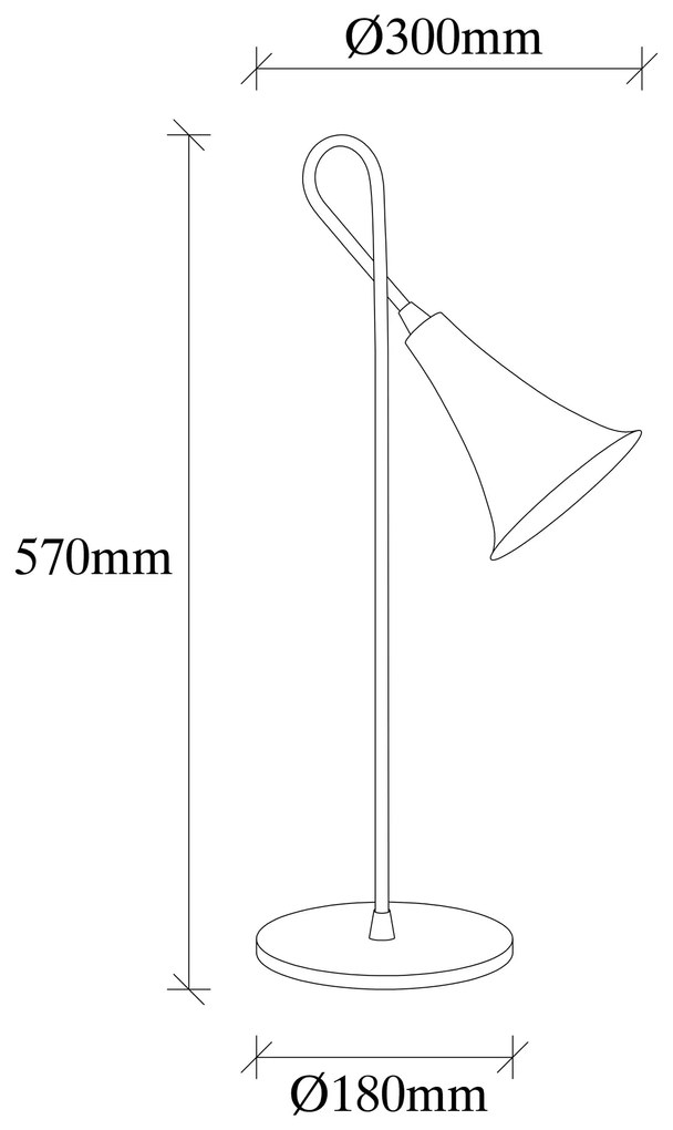 Opviq Stolní lampa Sarmal - 3071, Zlatá