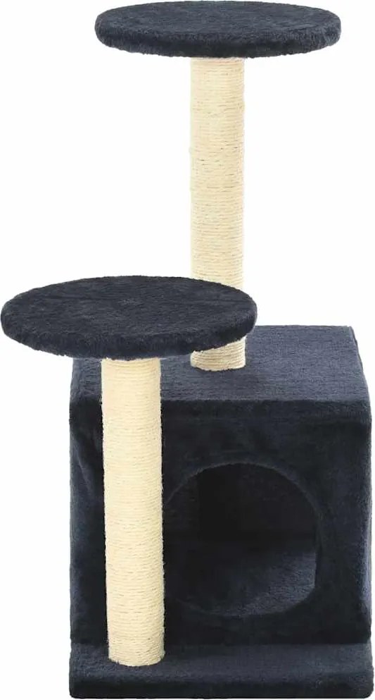 Škrabadlo pro kočky se sisalovými sloupky 60 cm tmavě modrá 170521
