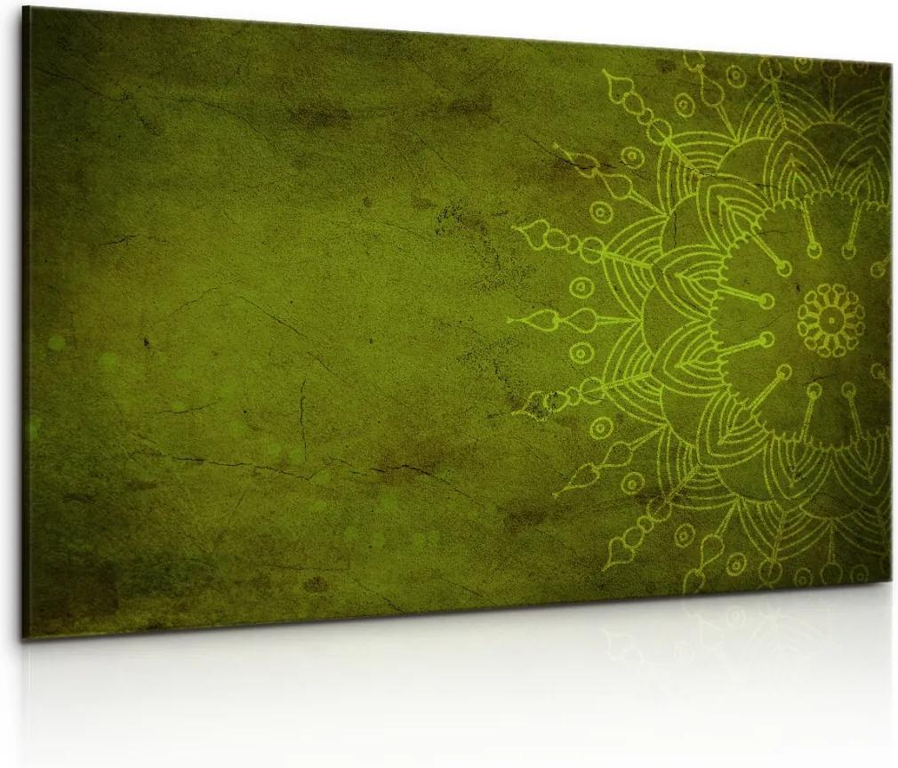 Obraz Kamenná zelená mandala (120x80 cm) - InSmile ®
