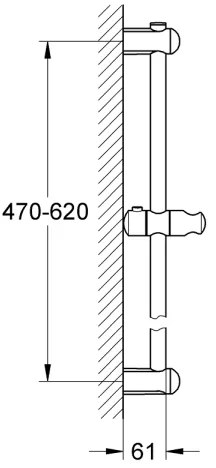 GROHE 27499000 - Sprchová tyč EUPHORIA 600 mm lesklý chrom