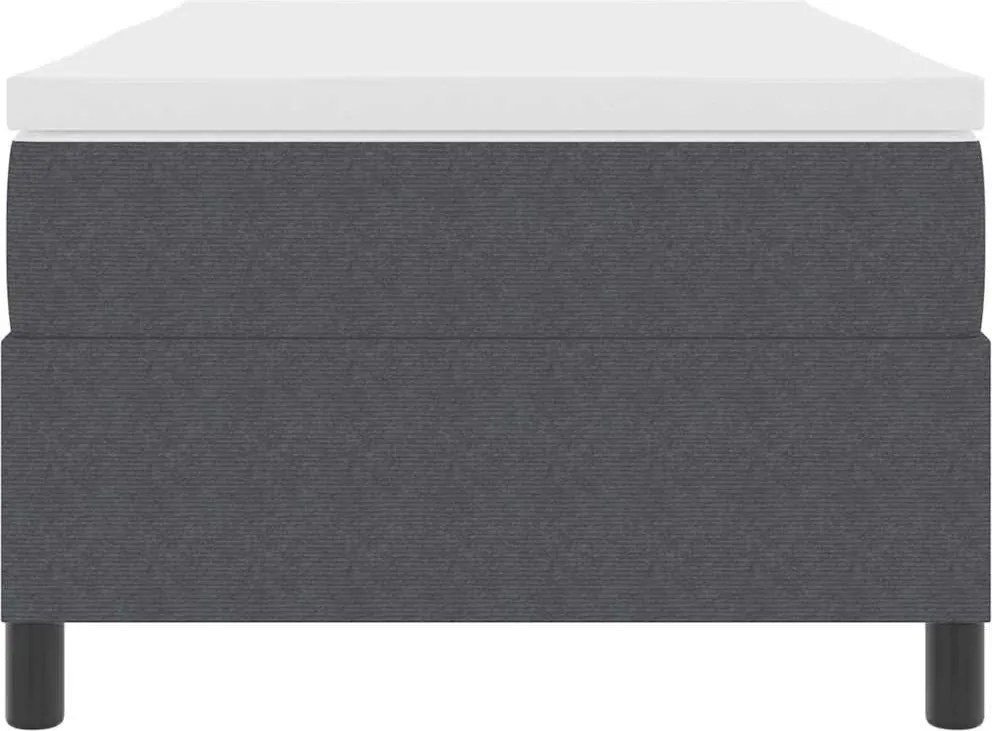 Postel s boxspringem Tmavě šedá a bílá 100 x 200 cm 3337448