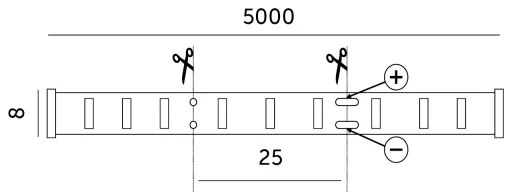 LED Pásek LED/50W/12V 5 m 6500K