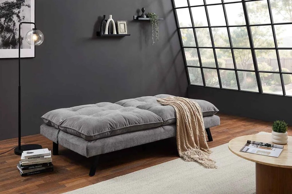 Designová rozkládací pohovka Yehudah 190 cm šedá