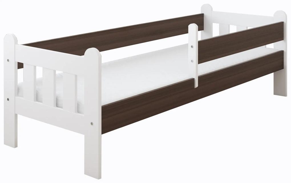 BabyBeds Dětská postel STAS Velikost postele: 160x80 cm, Barevné provedení: Ořech, Úložný prostor: Ano, s úložným prostorem Bílá
