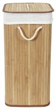 Compactor Bambusový koš na prádlo s víkem Compactor Bamboo - obdélníkový, přírodní, 43 x 35 x 60 cm