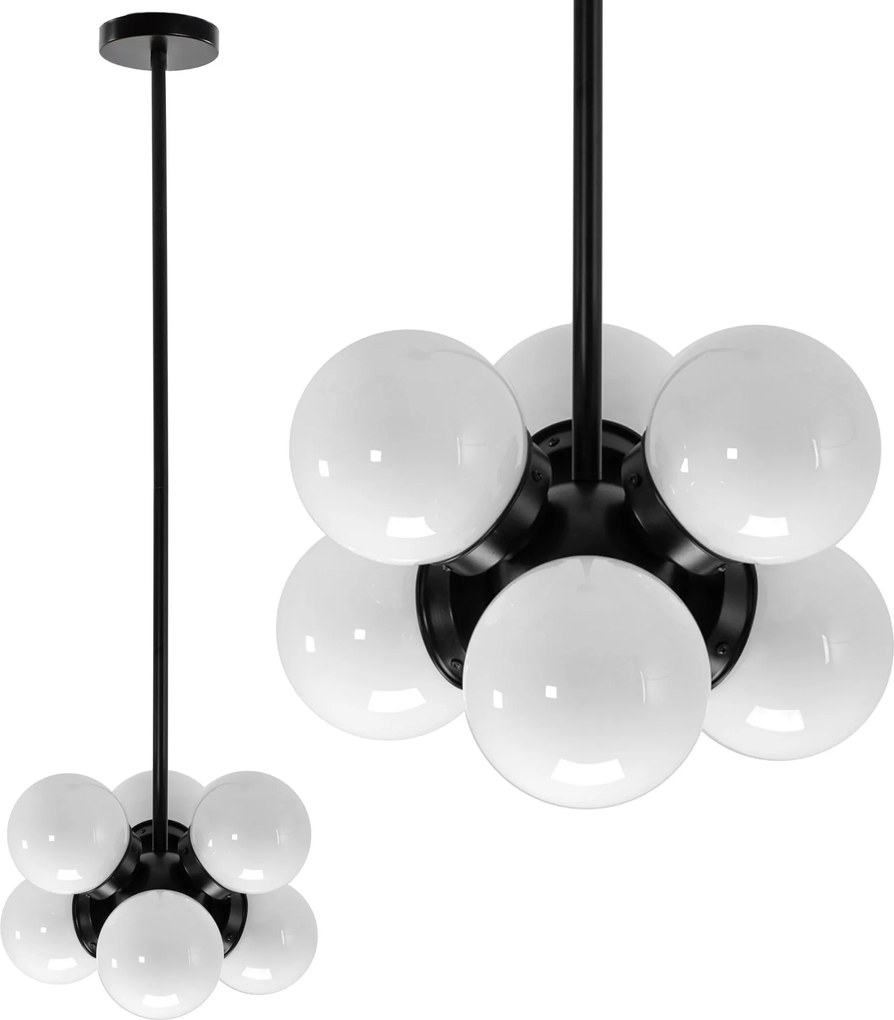 Toolight - Stropní lampa APP904-6CP, černá, OSW-03203