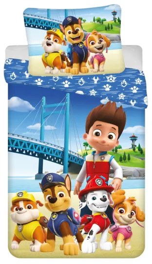 Jerry Fabrics Povlečení Paw Patrol PP457 Bridge 140x200, 70x90 cm