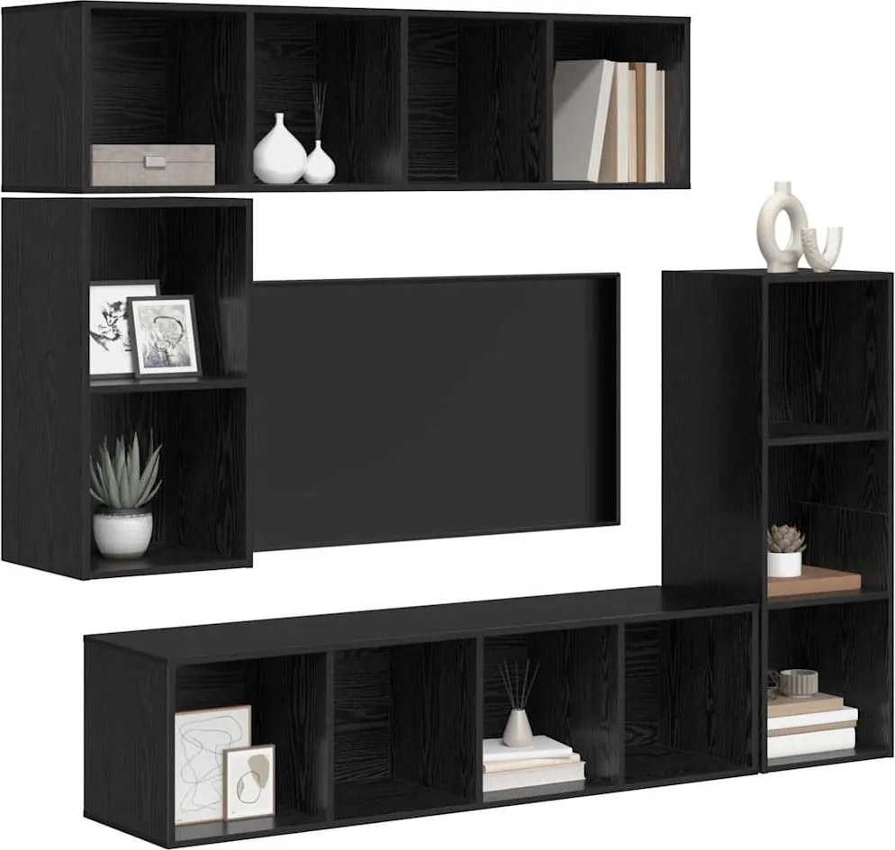 Sestava TV skříněk 4 ks Černý dub Kompozitní dřevo 3393223