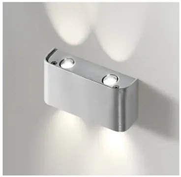 LED nástěnné svítidlo Ginno 2 hliníkové