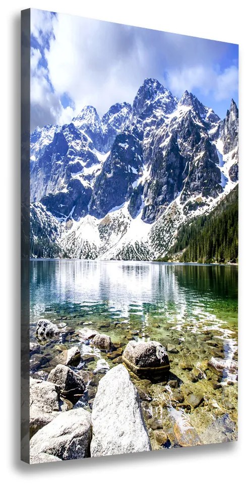 Wallmuralia Vertikální Foto obraz na plátně Mořské oko Tatry 50x100