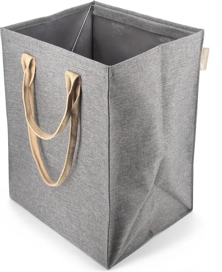 Šedý látkový koš na prádlo 53 l Laundry Hub Tweed – Rolser