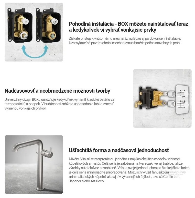 Deante Concealed shower set, with mixer BOX - with shower head