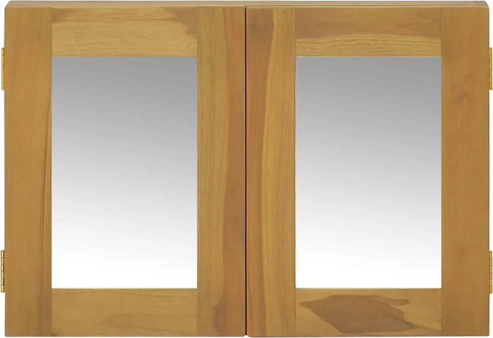 Zrcadlová skříňka 60 x 10 x 40 cm masivní teakové dřevo 338242