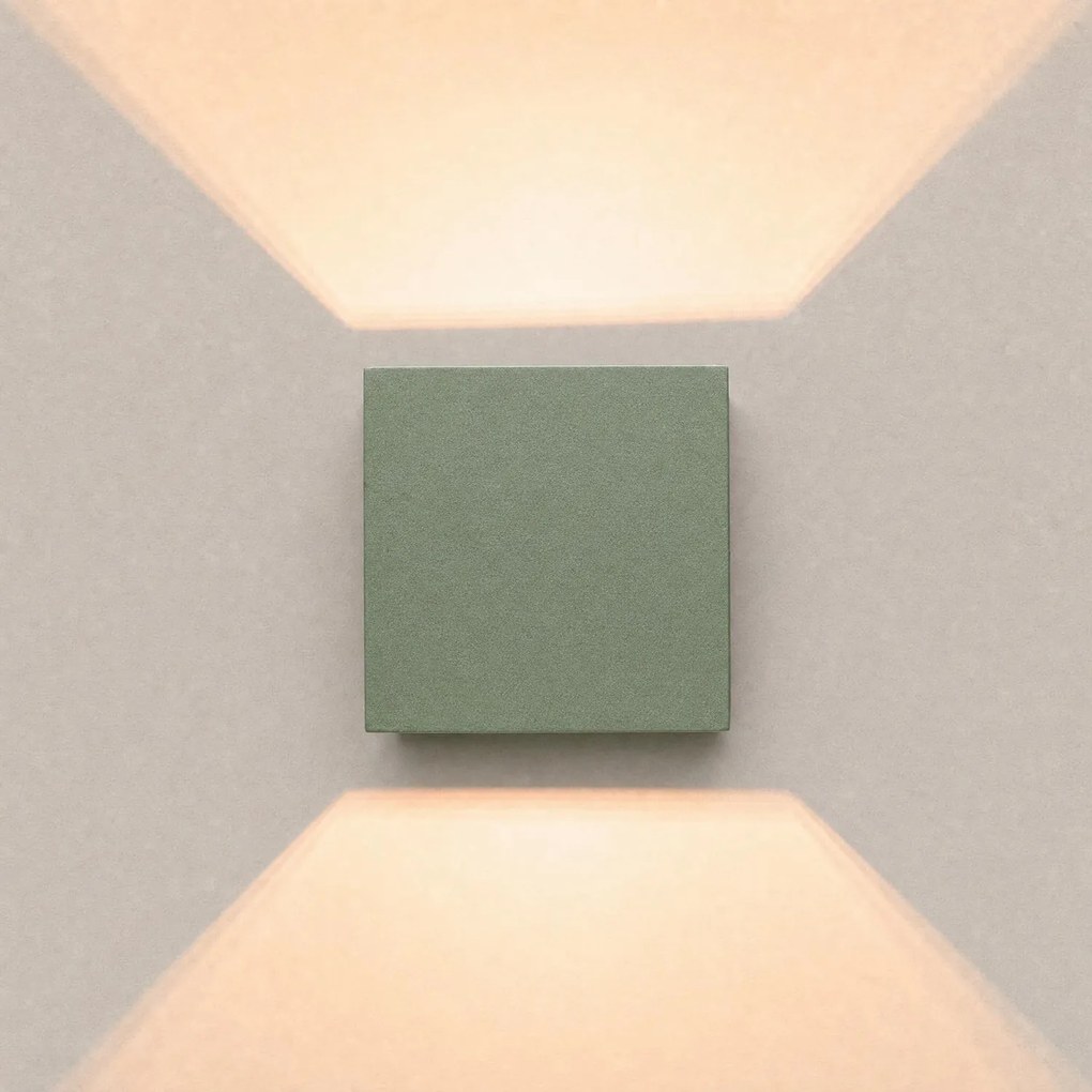 Sollux Lighting Nástěnné svítidlo QUAD 1 olivově zelené