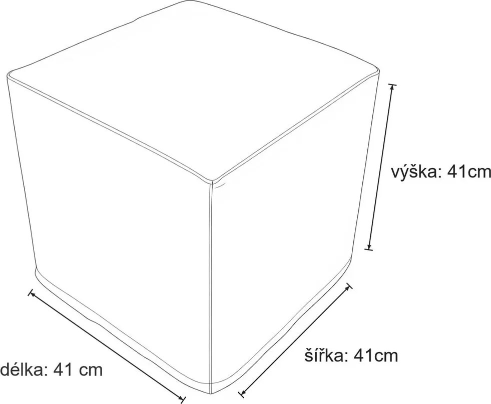 Primabag Kostka 40x40 cm tyrkysová