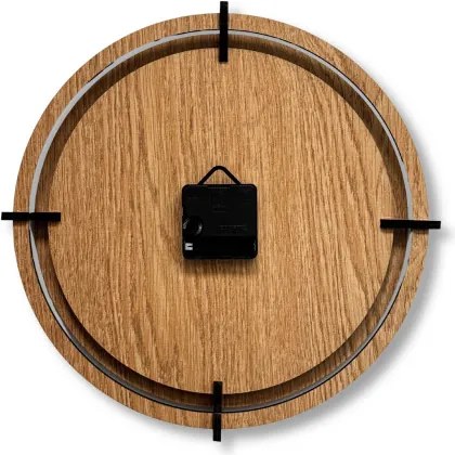 3D Nástěnné hodiny Zlatý dub, tiché, moderní | SENTOP HDF0601-OAK