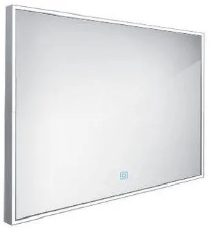 Nimco Zrcadla - Zrcadlo v rámu s LED osvětlením, 1000x700 mm, hliník ZP 13004V