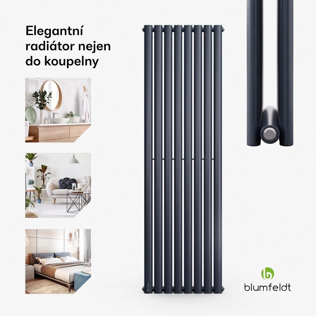 Blumfeldt Tallheo, 47 x 160, radiátor, koupelnový radiátor, trubkový radiátor, 1472 W, teplá voda, 1/2