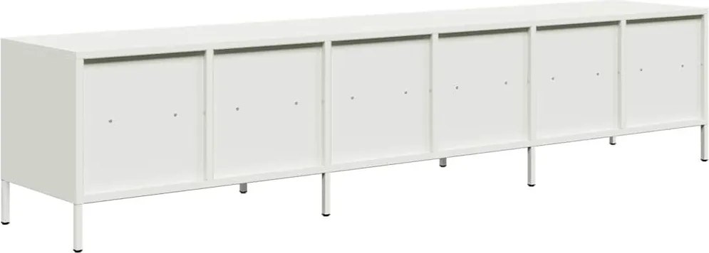 TV skříňka bílá 202 x 39 x 43,5 cm ocel válcovaná za studena 3307154
