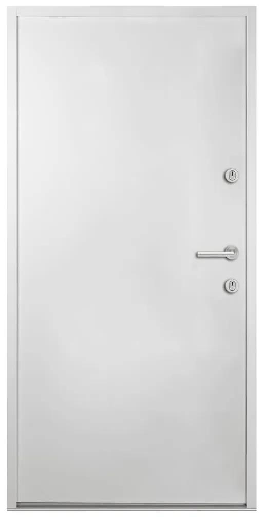 Vchodové dveře bílé 100 x 200 cm hliník,  3190556
