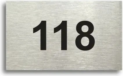 ACCEPT Číslo na dveře - typ 03 (50x30mm) - bílá tabulka - barevný tisk