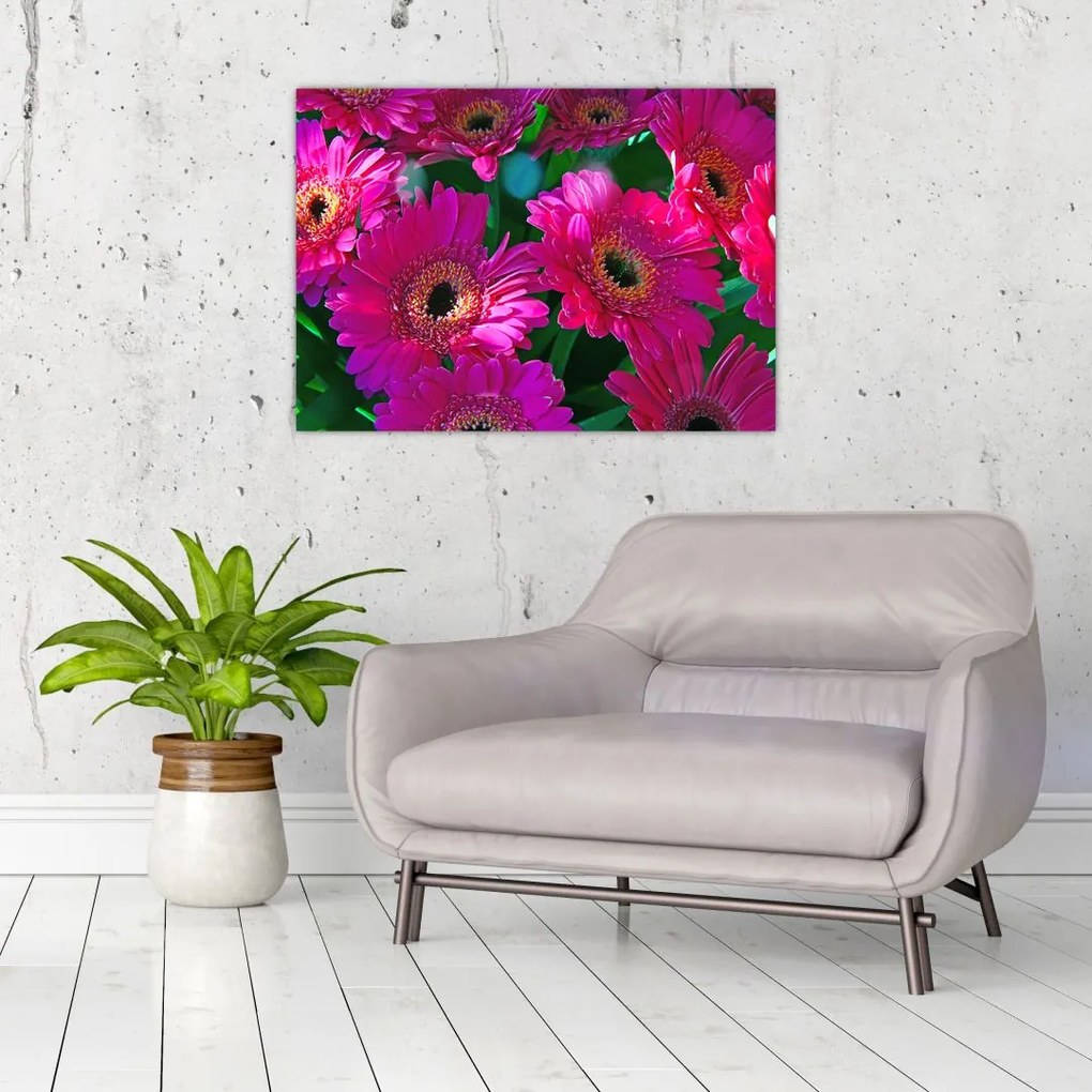 Skleněný obraz - květiny (70x50 cm)