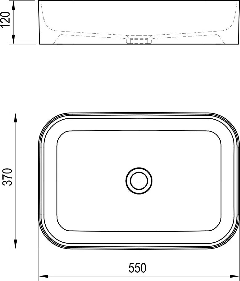 Ravak - Umyvadlo Ceramic 550 R Slim - bílá