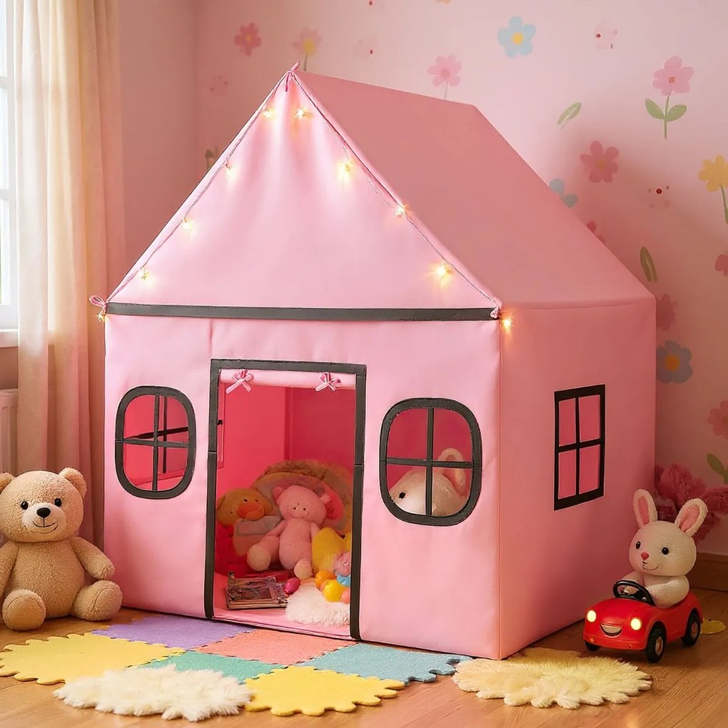 Costway Dětský vnitřní dětský stan Playhouse s hvězdicovými světly