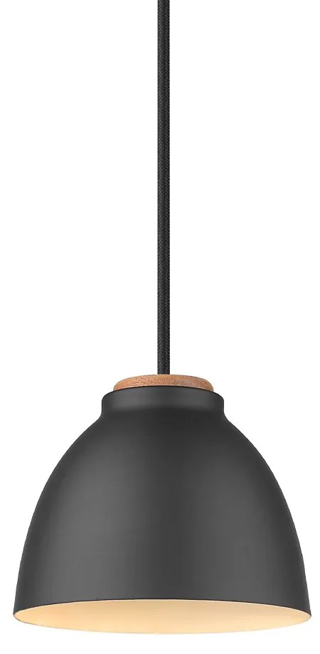 Stropní lampa Nivå černá/přírodní Rozměry: Ø 14 cm, výška 16 cm