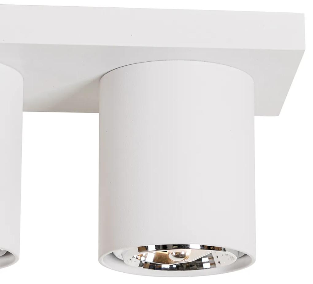 Moderní stropní bodové svítidlo bílé 4-světelné - Tubo