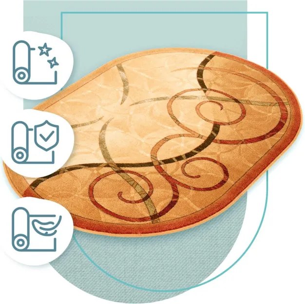 Koberec Agnella Isfahan Selma Sahara ovál