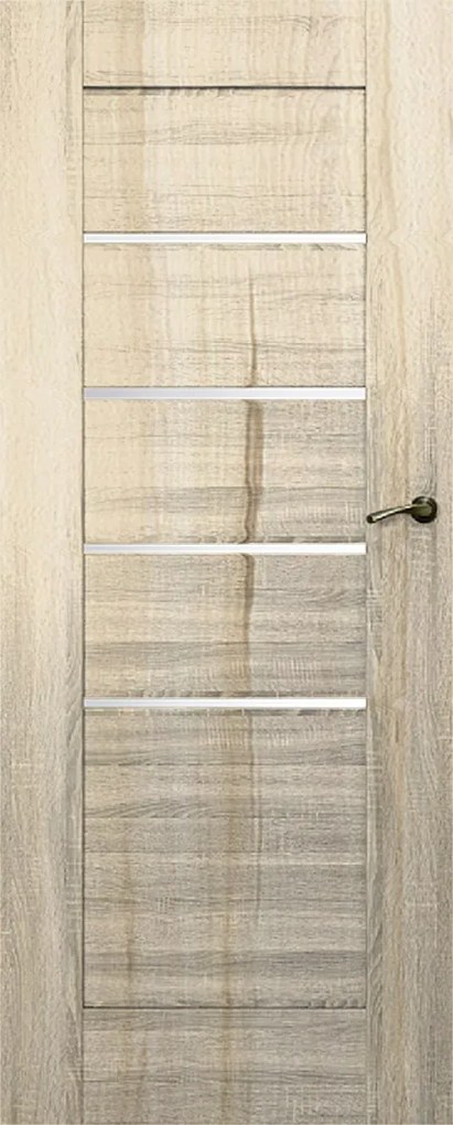 posuvné interiérové dveře do pouzdra IBIZA model 5 Průchozí rozměr: 60 x 197 cm, Orientace dveří: Pravé dveře, Dekor: Dub Viking