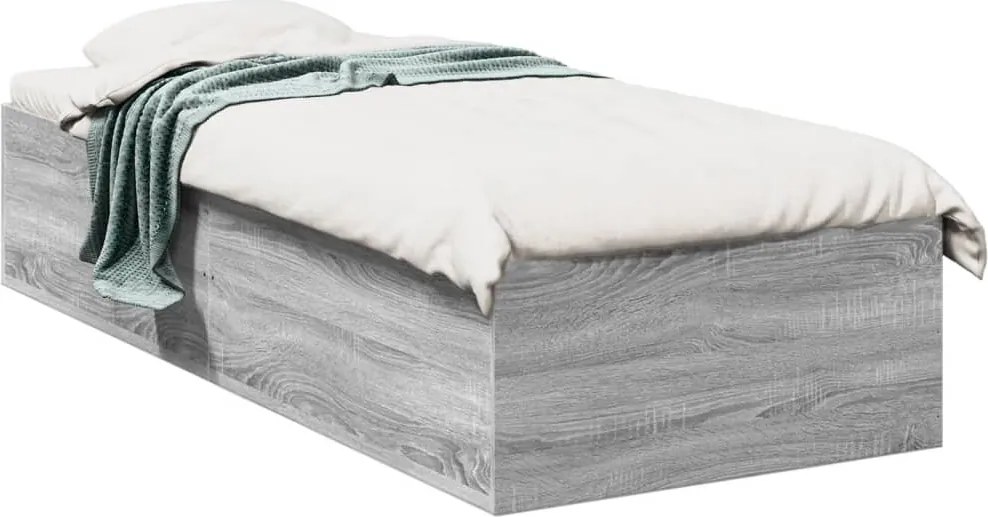 Rám postele šedý sonoma 90 x 190 cm kompozitní dřevo 3281068