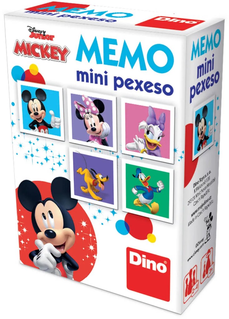 DINO HRA Pexeso Disney III. mini 12 dvojic 4 druhy *SPOLEČENSKÉ HRY* dn601093