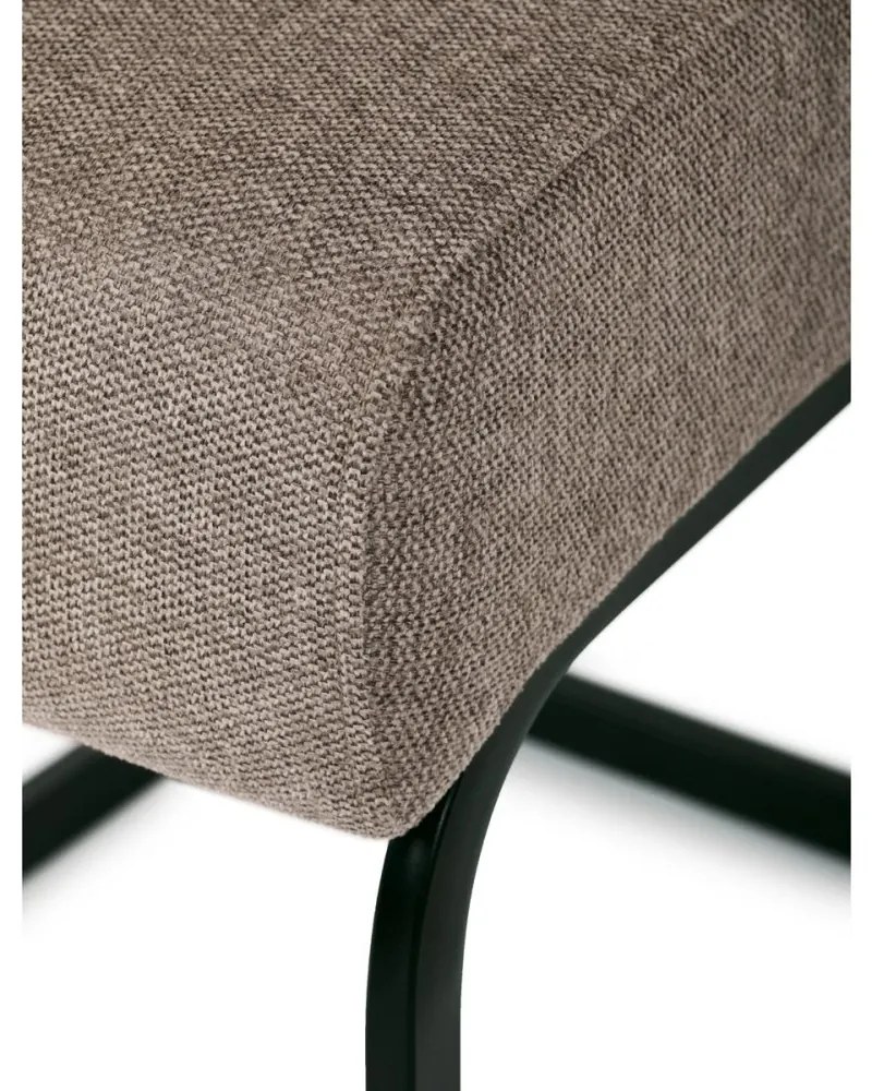 Jídelní židle MARLENE — kov, látka, více barev Žlutá