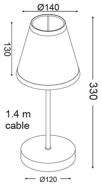 ACA DECOR Dětská stolní lampička multicolor