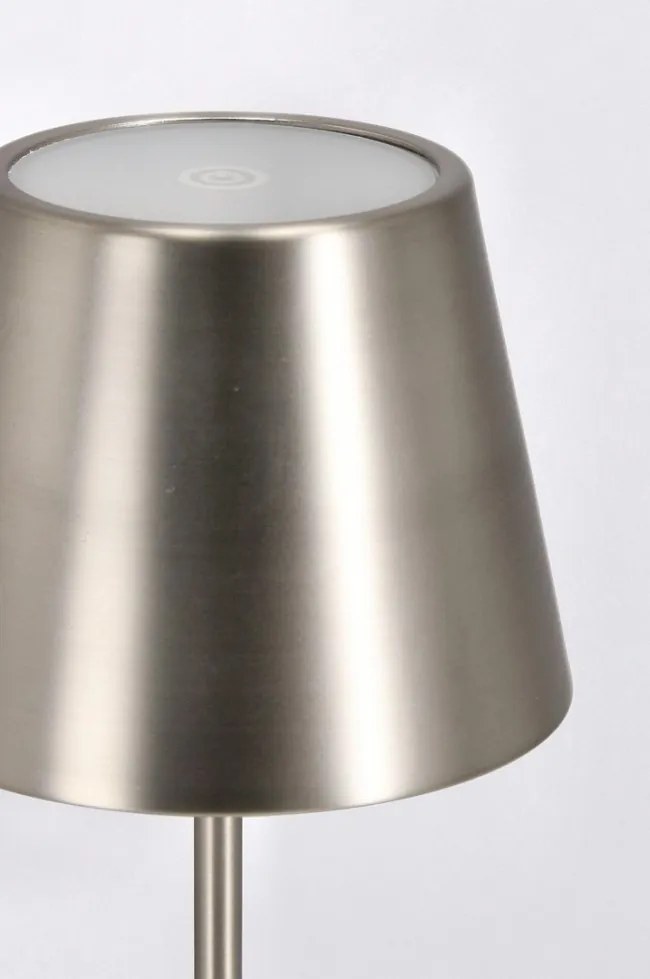 BIZZOTTO Zahradní stolní LED lampa ETNA 38 cm stříbrná 0827766