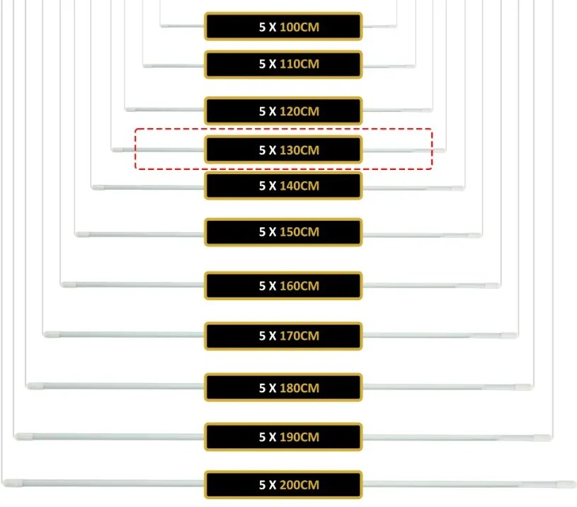 Erga Erga, stropní věšák na sušení prádla 5x130 cm, bílé, ERG-SEP-10SUSSUF5PP13